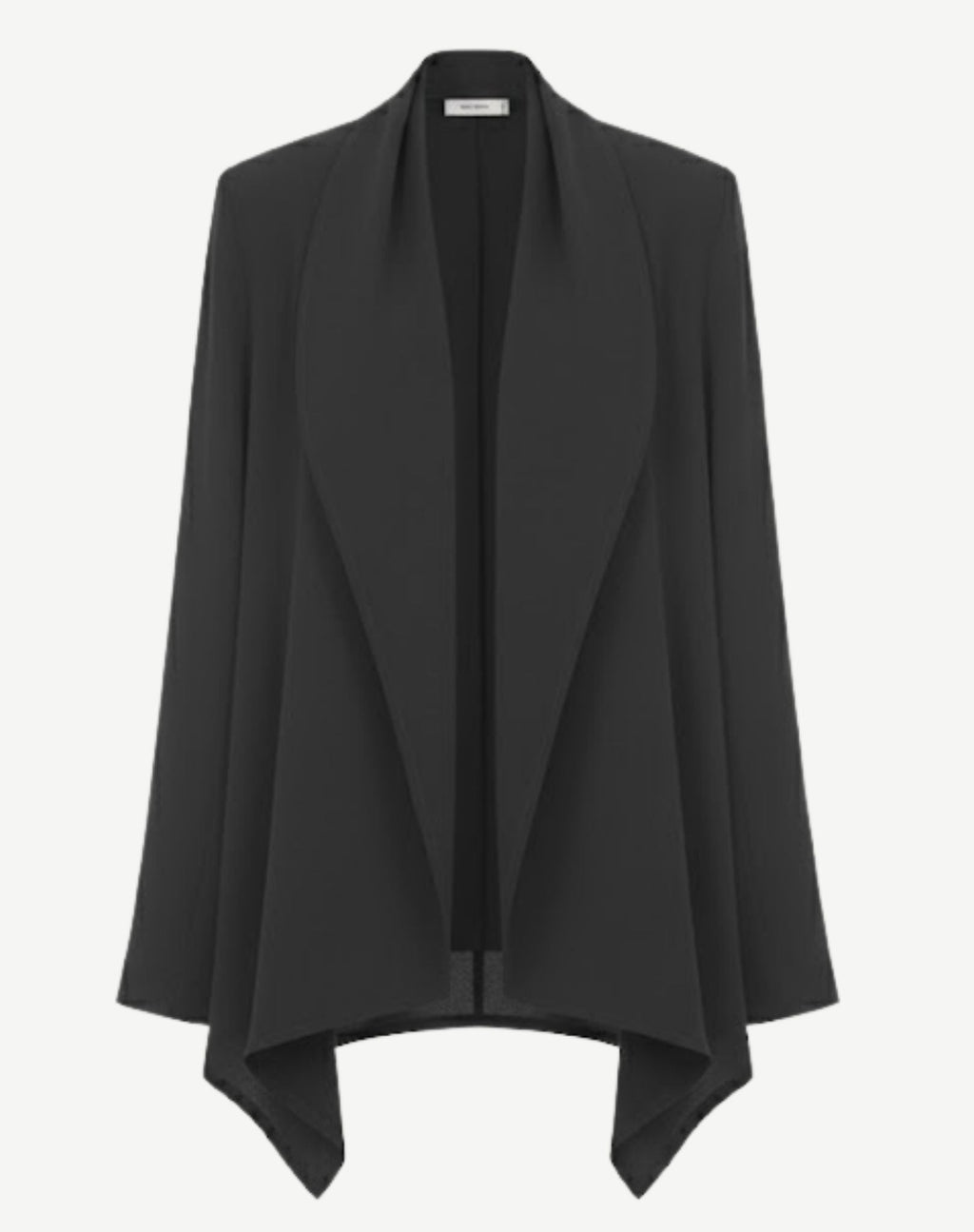 Black Soft Dressing Drape Front Jacket – Corfu Jeans