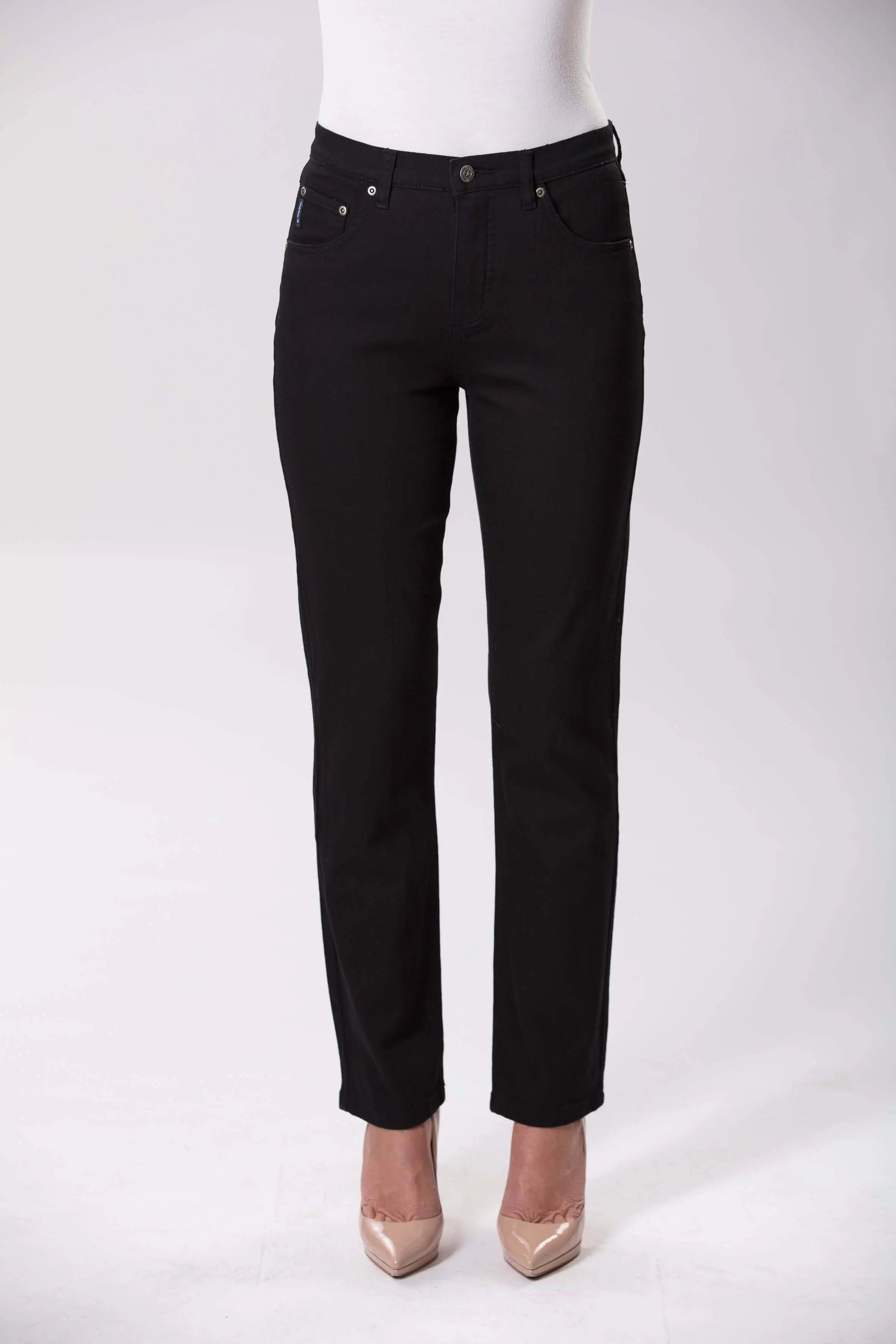 W04B1006 Black Stretch Denim Jeans – Corfu Jeans